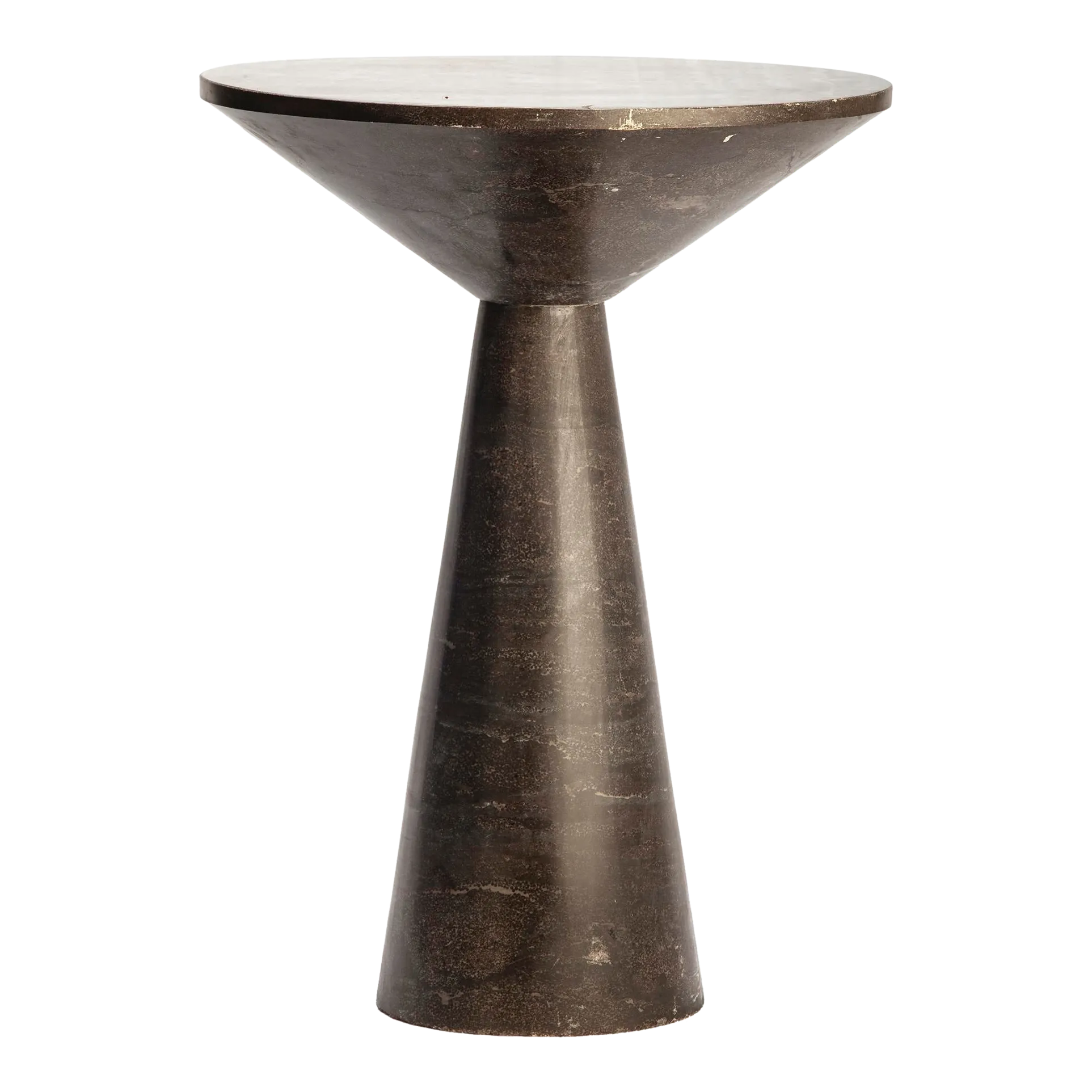 1990s PostModern Marble Pedestal Side Table | Chairish