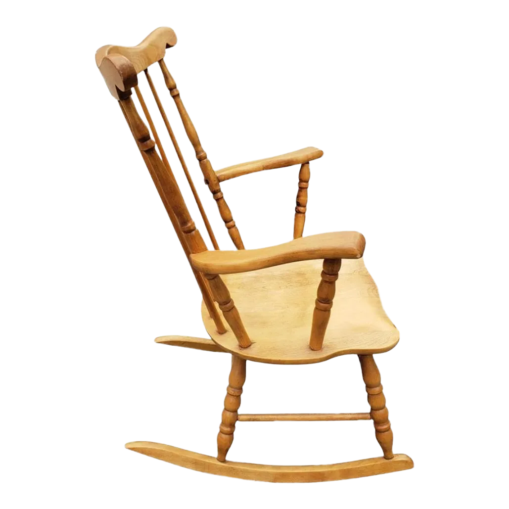 Big Kids Maple Windsor Rocking Chair Rocker | Chairish