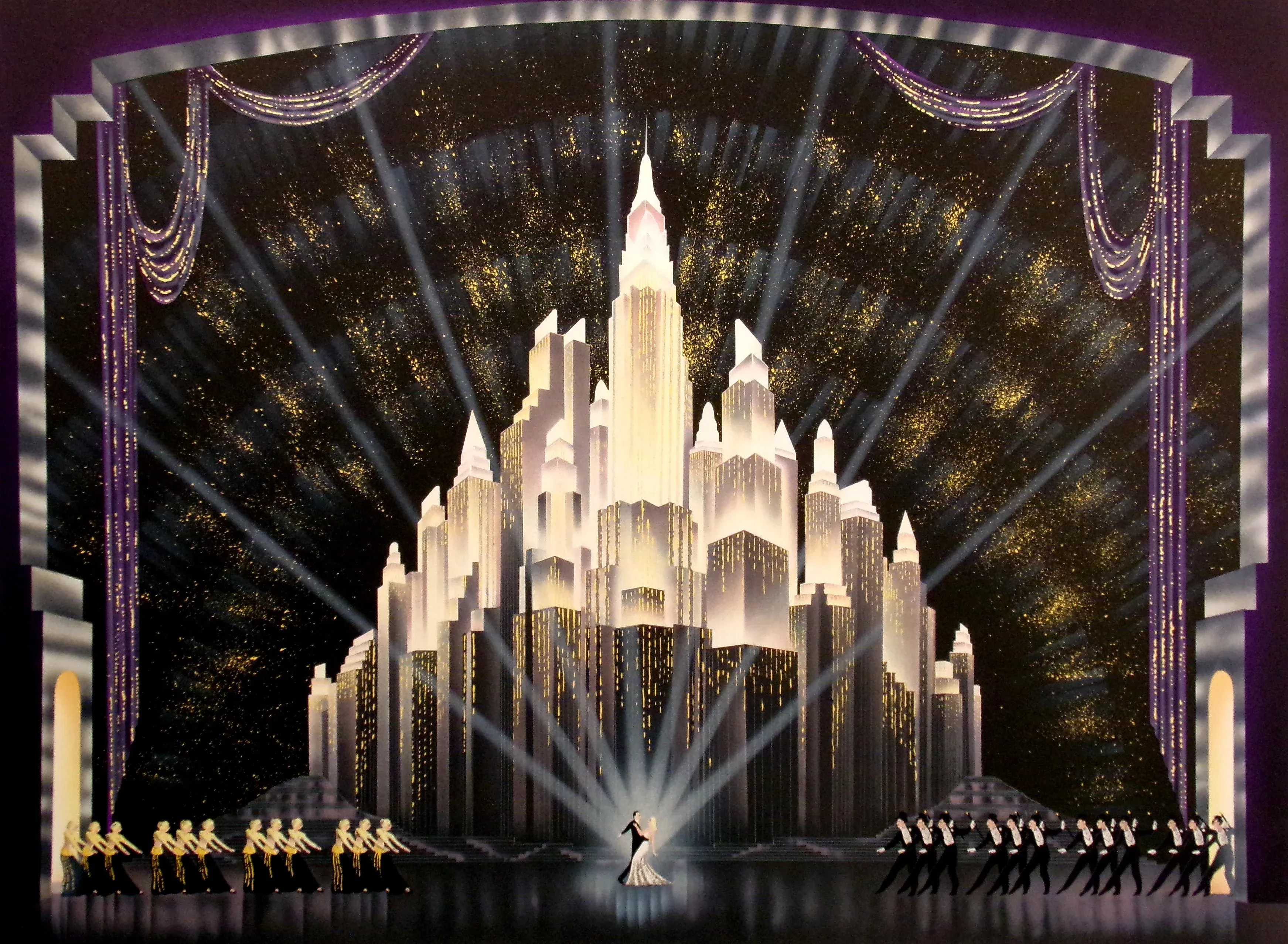 1989 "Encore" Art Deco Revival Style Limited Edition Lithograph by ...