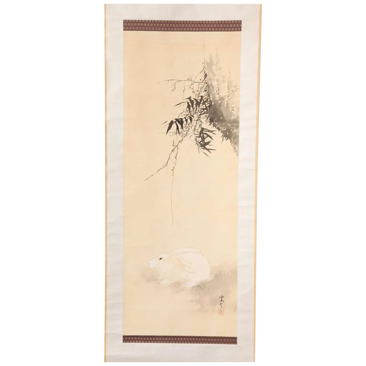 Japanese Hanging Scroll, Late 19th Century | Chairish