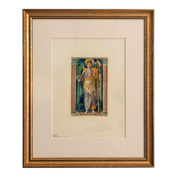 John La FargeAmerican Watercolor Angel Painting Stained Glass John La ...