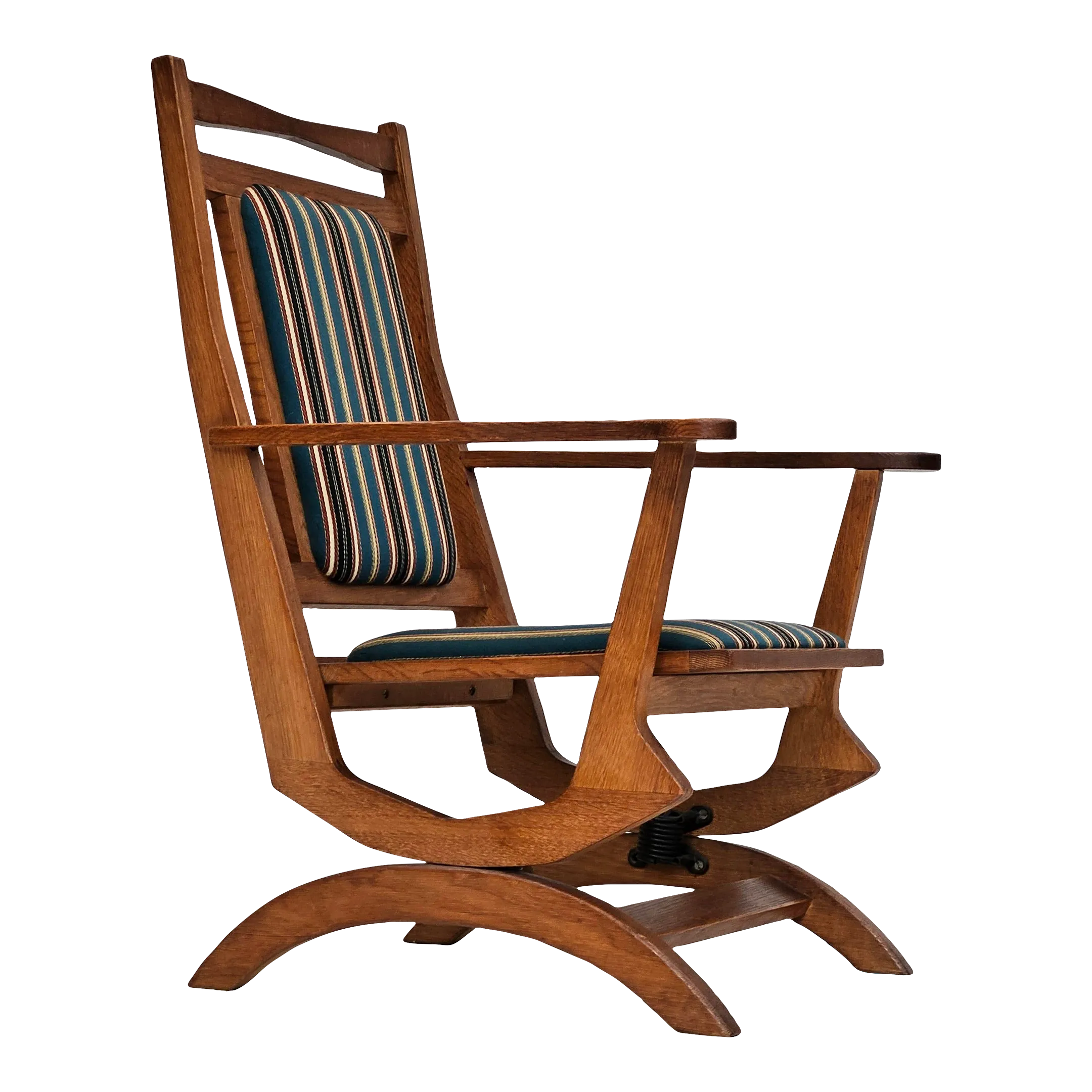 1950-60s, Danish Highback Rocking Chair in Original Very Good Condition ...