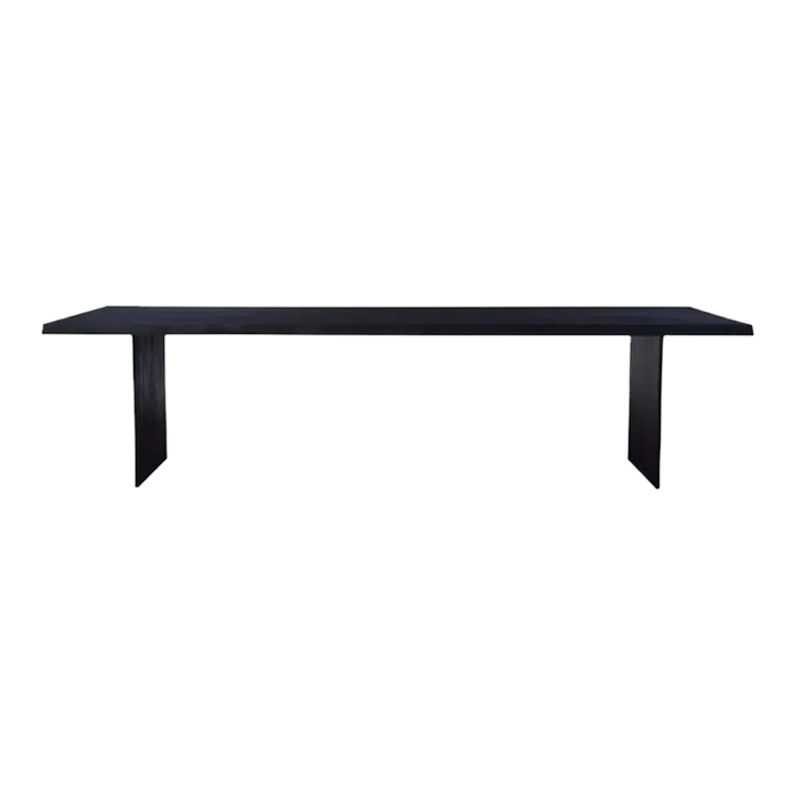 Lily Wood Black Rectangular Dining Table | Chairish