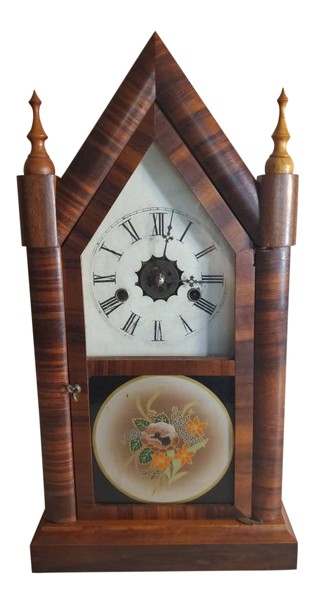 Victorian Gothic Revival Cathedral Steeple Clock by E. N. Welch | Chairish