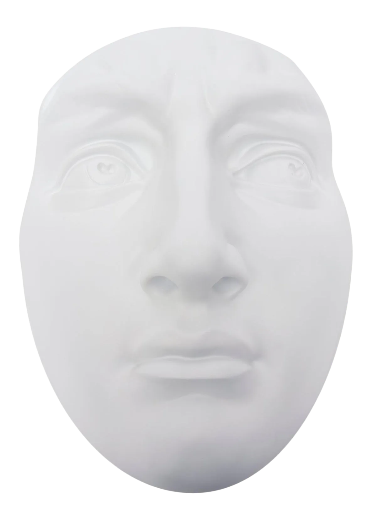 White Resin and Plaster Face Wall Sculpture Restored Vintage | Chairish
