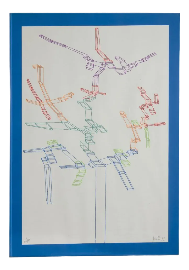 Achille Perilli, Systematic 1°, Lithograph, 1975 | Chairish