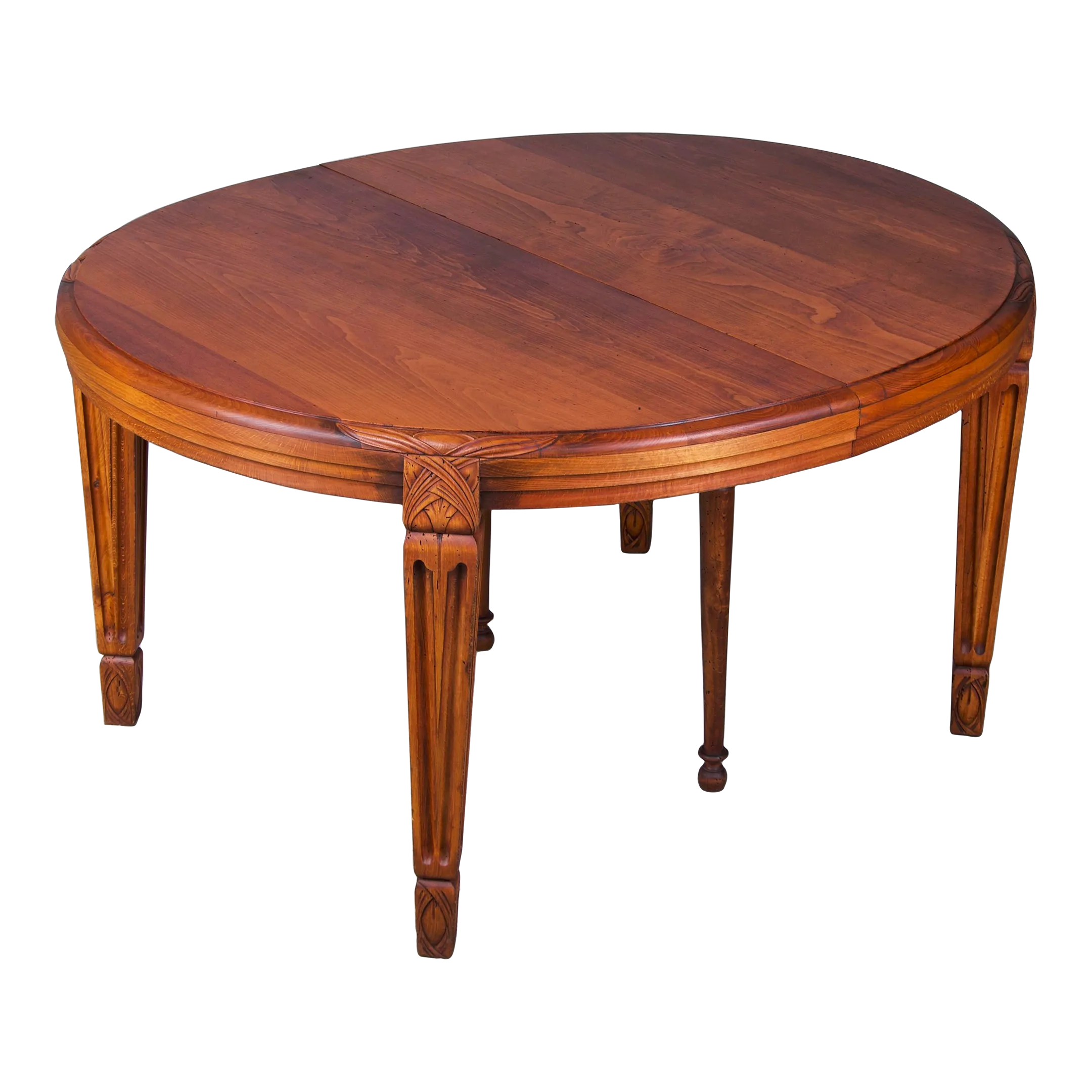 French Neoclassical Style Extendable Maple Dining Table | Chairish