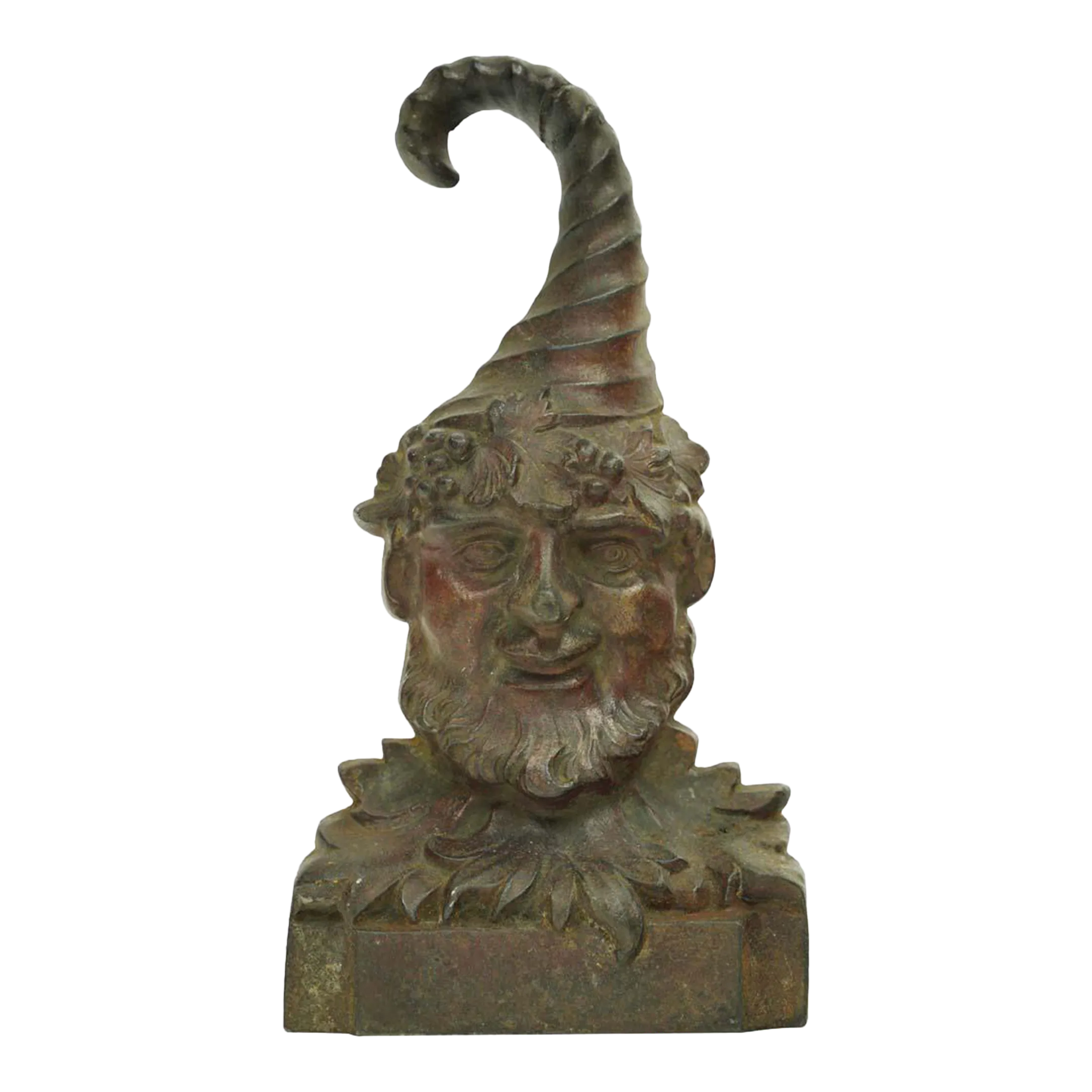 Late 20th Century Cast Iron Figural Gnome Statue | Chairish