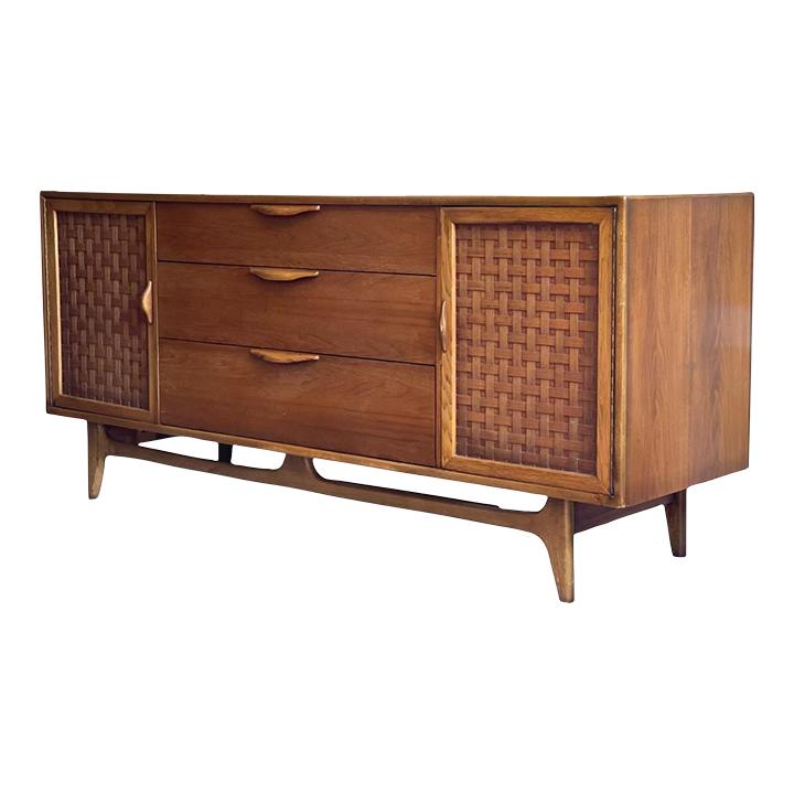 1970s Vintage Mid Century Modern 9 Drawer Dresser. Dovetail Drawers by Lane | Chairish