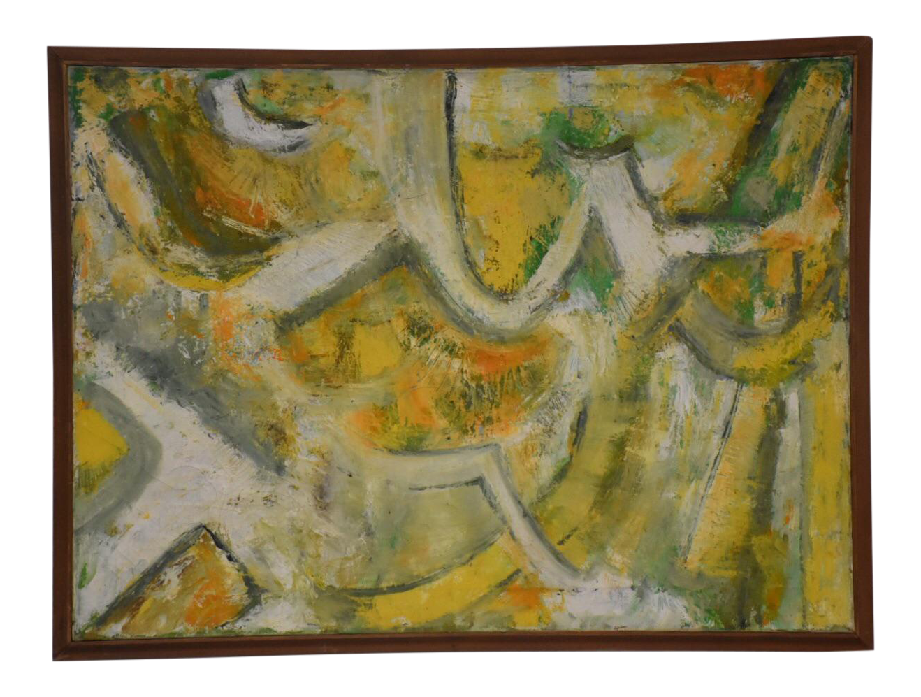 1950s Mel Jacobson Abstract Oil Painting | Chairish