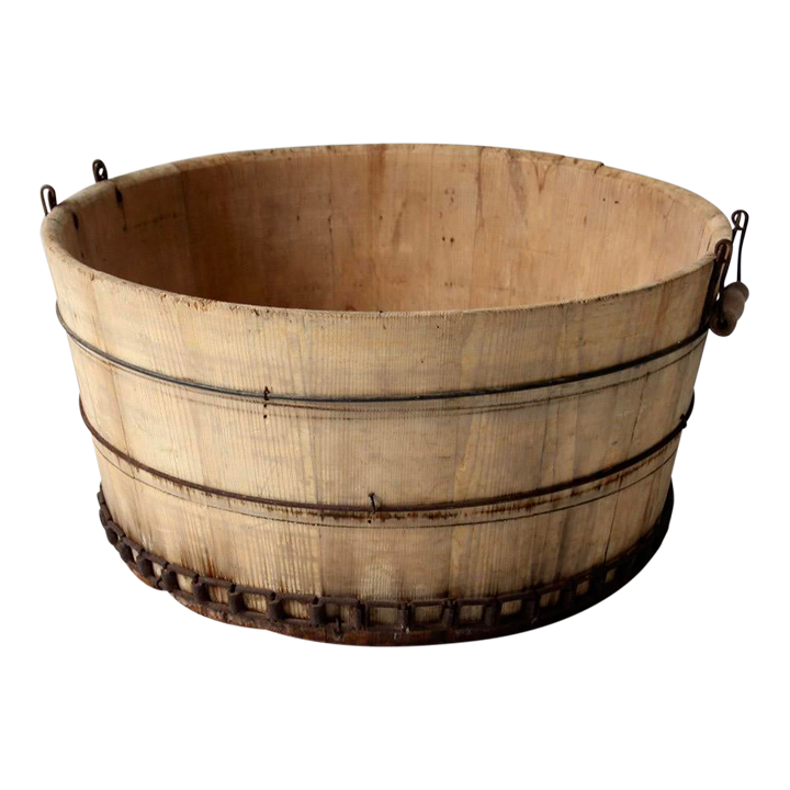 Antique Barrel Basin Tub | Chairish