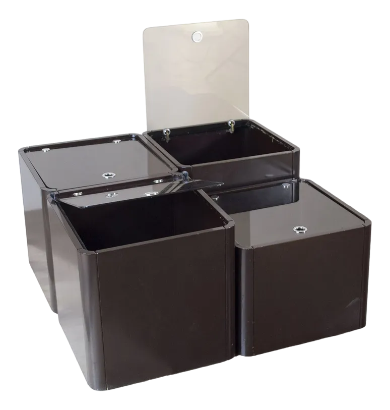 Mid-Century Italian Modular Boxes, 1970s, Set of 4 | Chairish