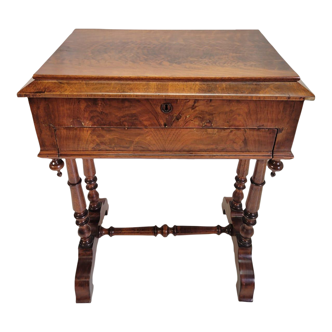 19th Century Victorian Walnut Ladies' Vanity Makeup Table | Chairish
