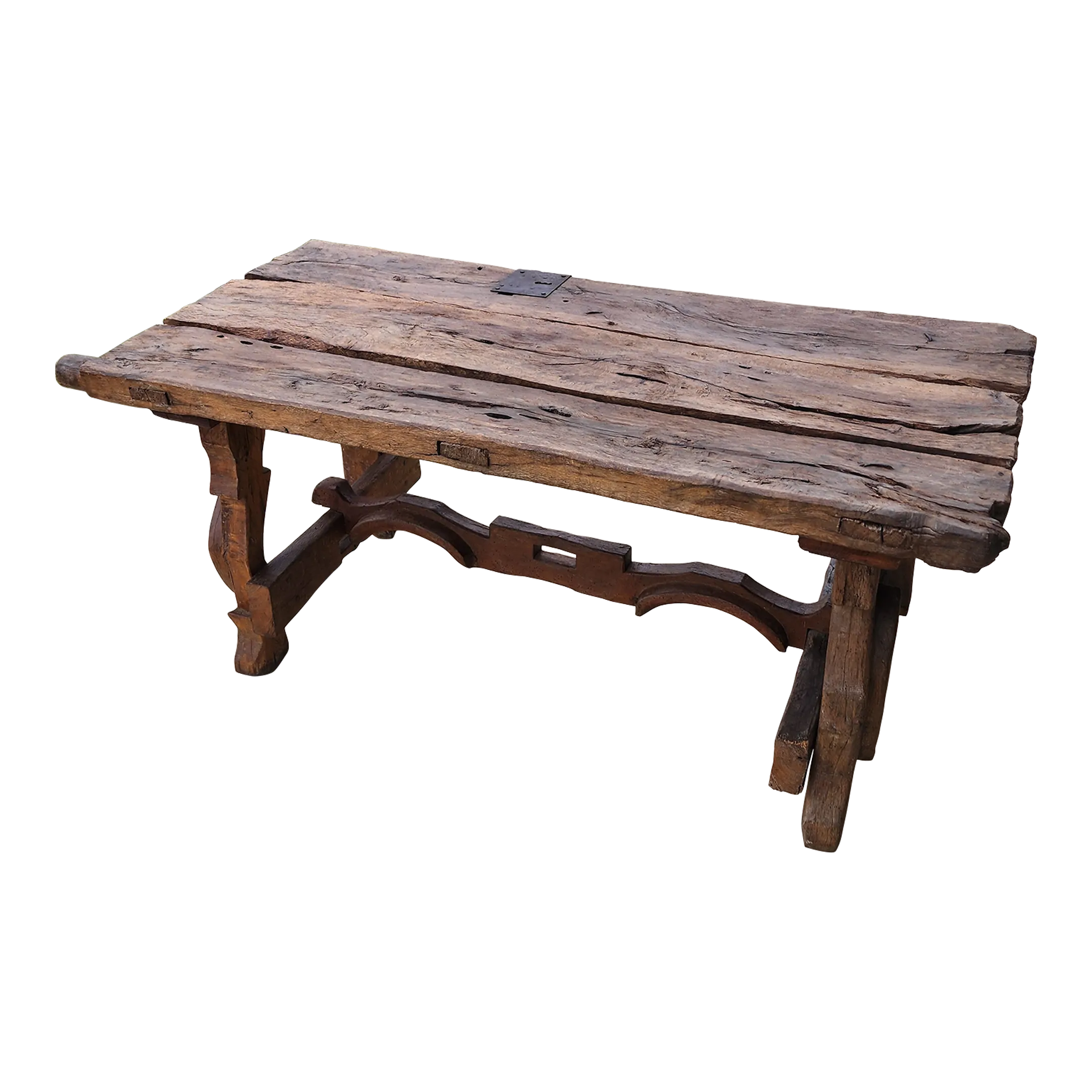 Rustic Ranch Style Mesquite Table | Chairish