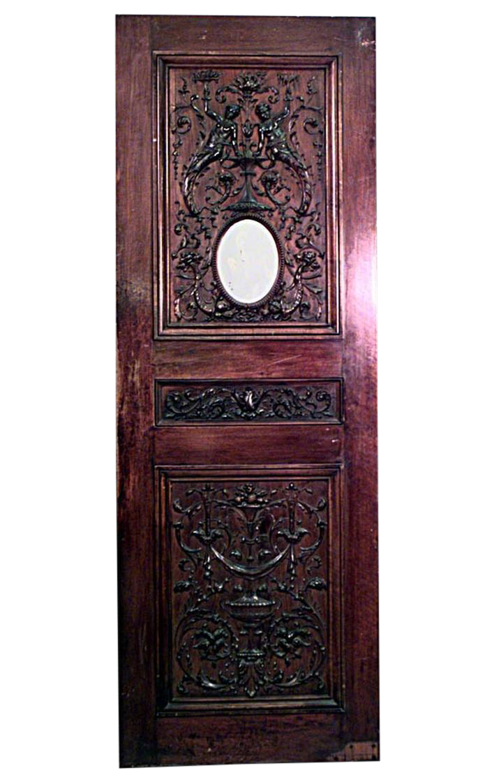 Italian Renaissance Carved Walnut Door | Chairish