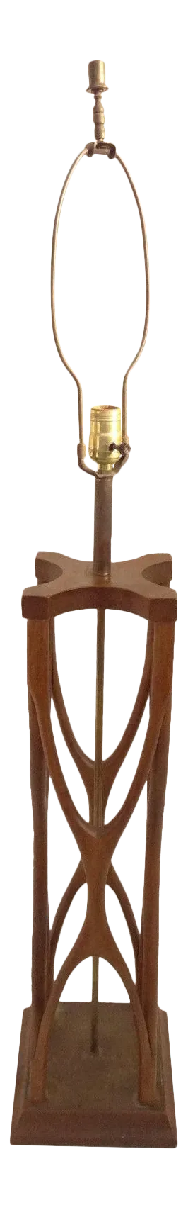 Danish Modern Twisted Table Lamp | Chairish