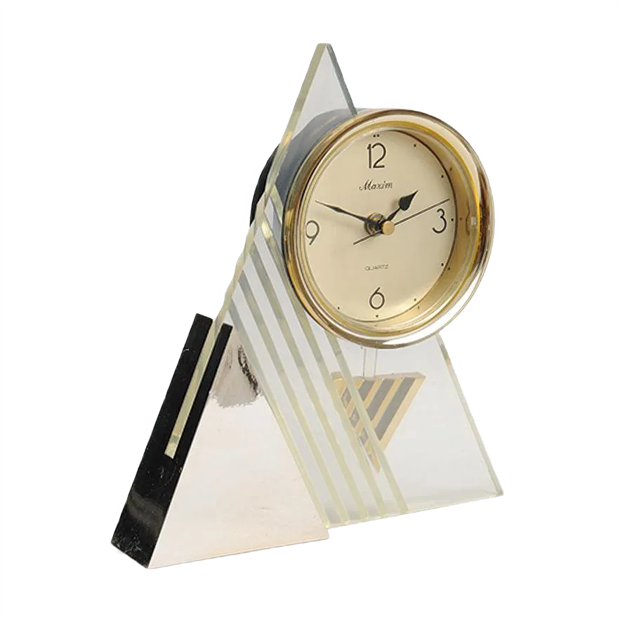Postmodern Pendulum Desk Clock from Maxim, 1980s | Chairish