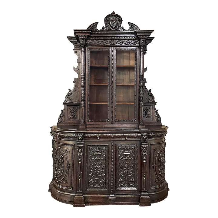 19th Century French Renaissance Two-Tiered Bookcase ~ Bibliotheque ...