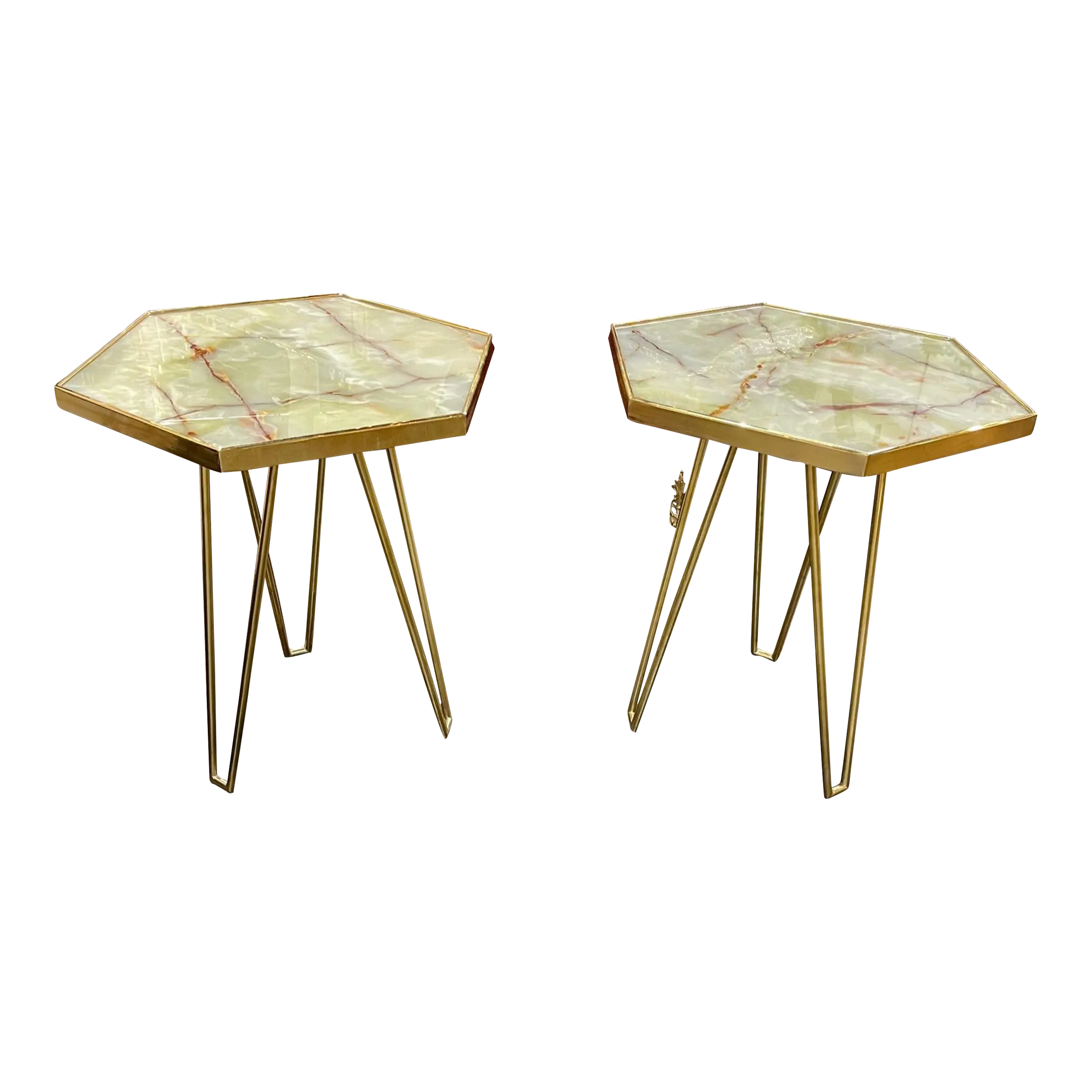 Italian Hex Form Table | Chairish