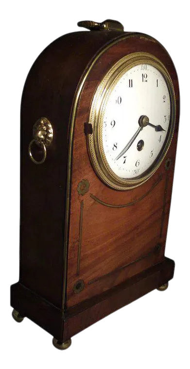 Edwardian Mahogany Mantel Carriage Clock in the Regency Taste | Chairish
