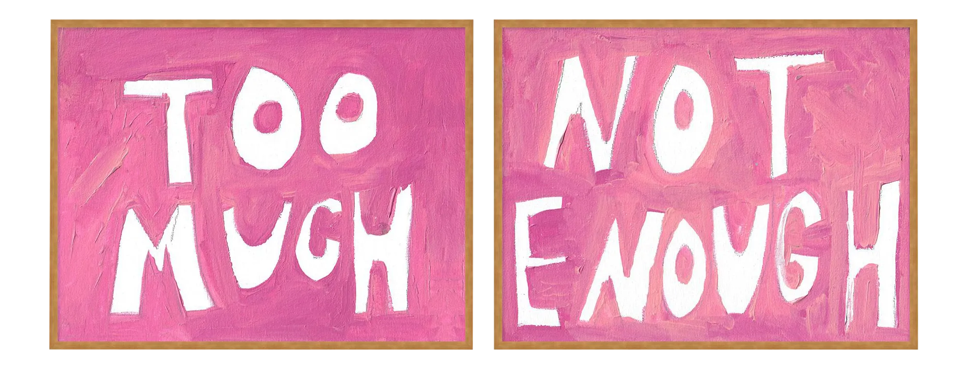 Too Much Not Enough by Virginia Chamlee in Gold Framed paper, Medium ...