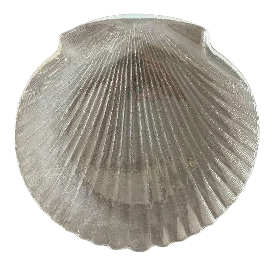1990's Clamshell Glass Serving Plate | Chairish