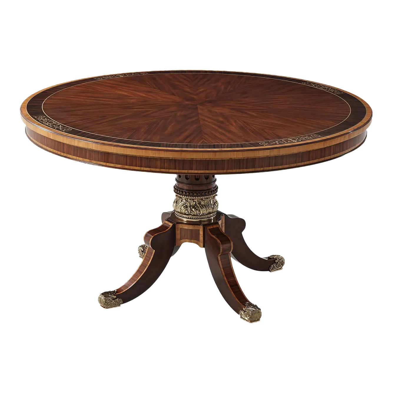 Regency Style Round Dining Table | Chairish