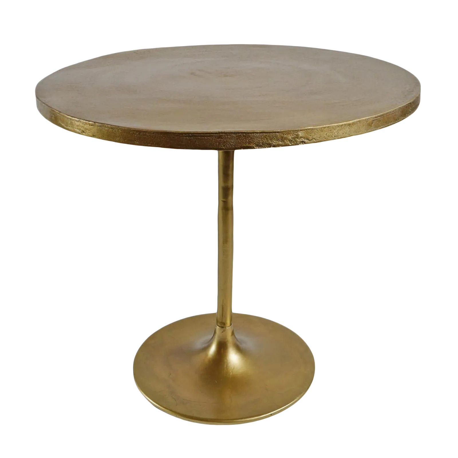 Brass Finish Round Bistro Table | Chairish