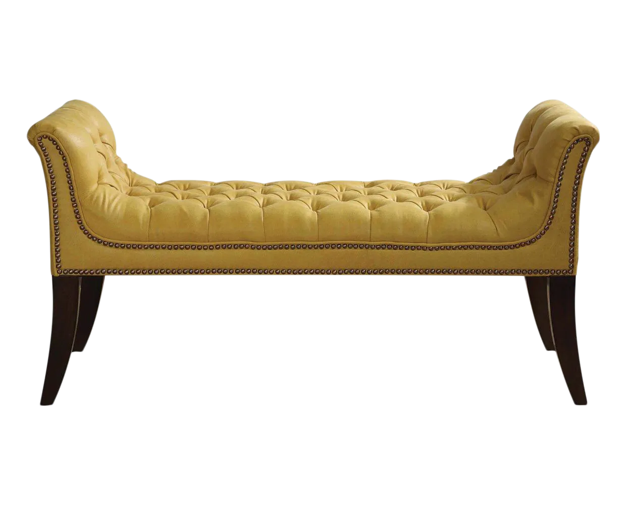 Art Deco Style Mustard Bench | Chairish