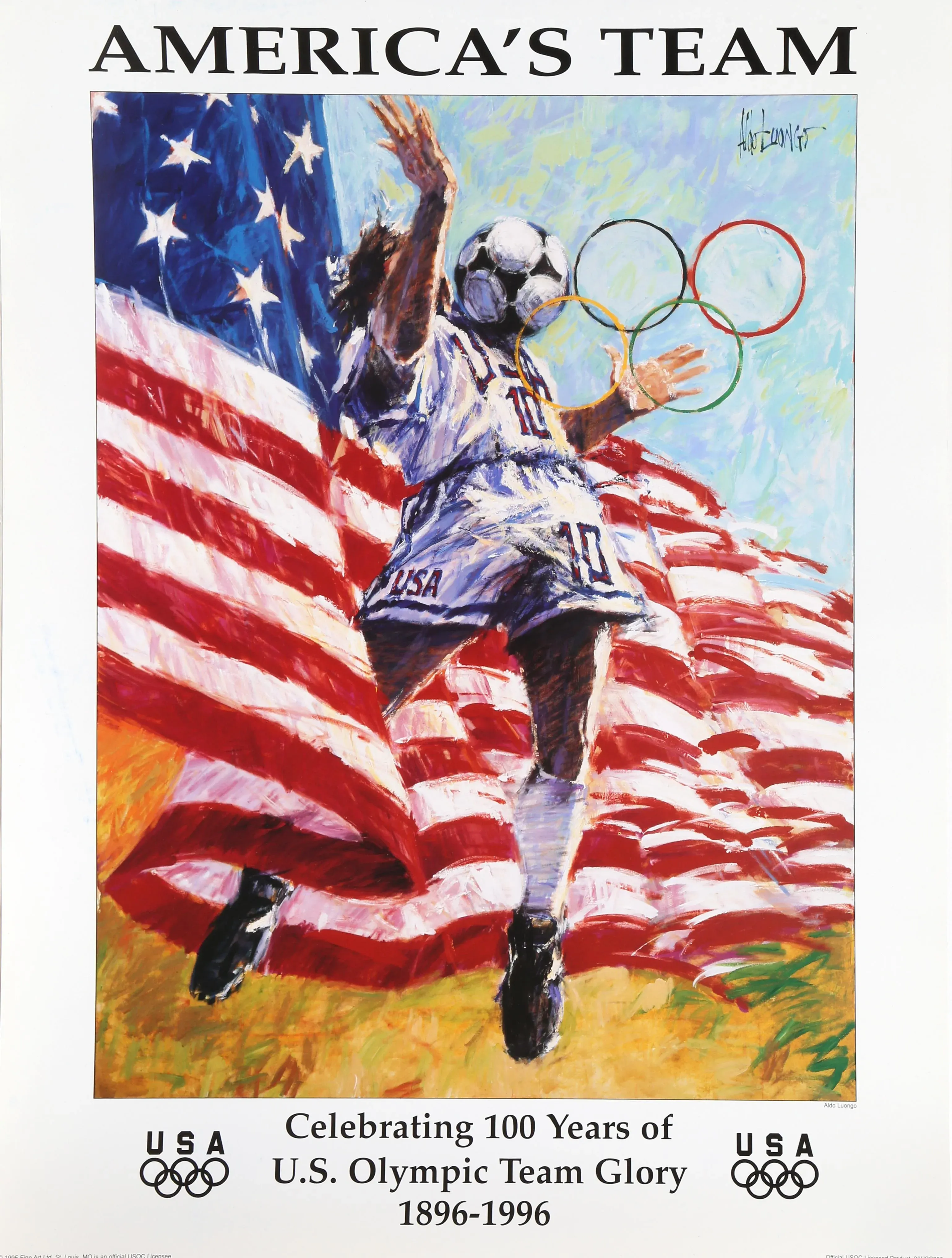 America's Team Olympics (Soccer), Aldo Luongo Poster | Chairish