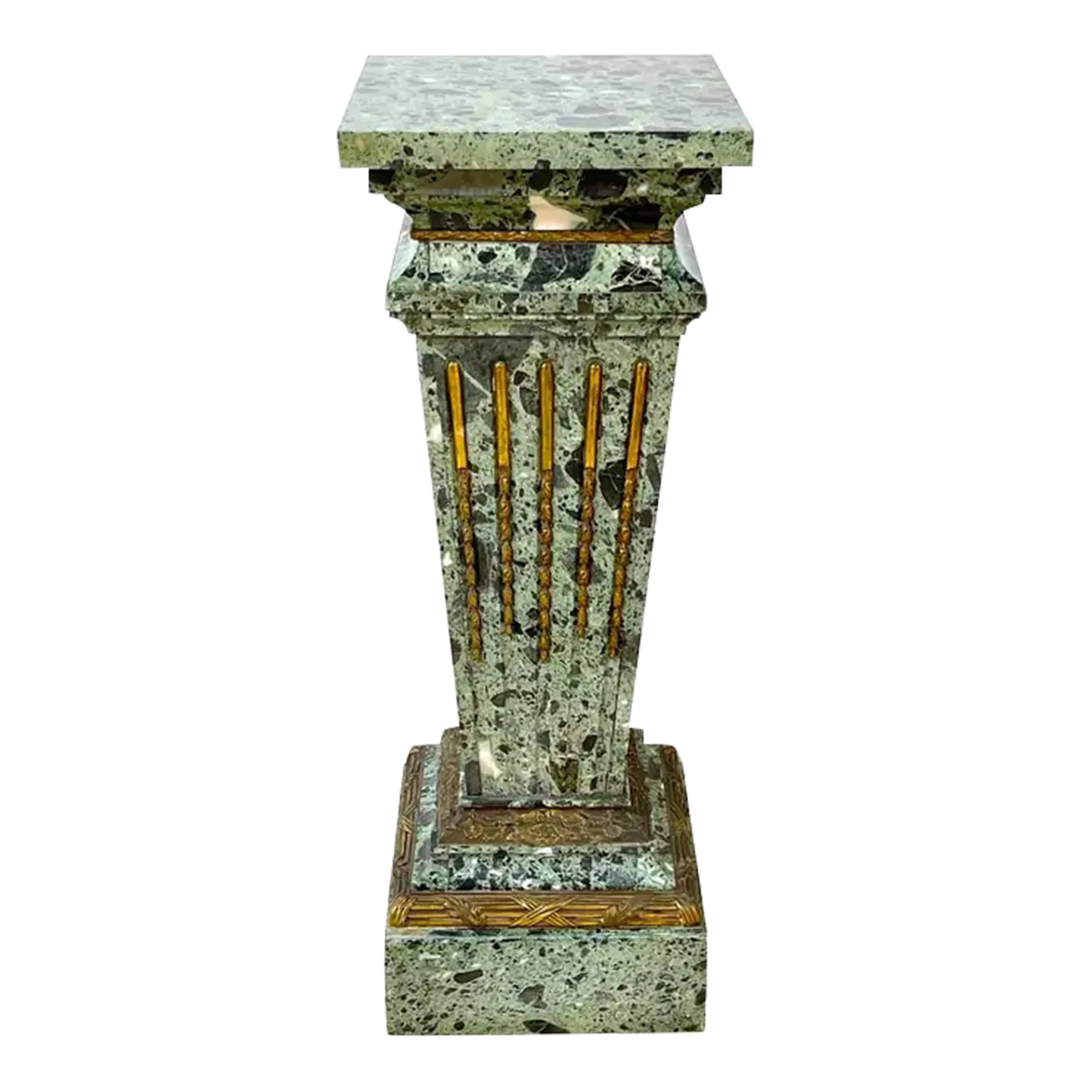 Magnificent French Neoclassical Ormolu Mounted Verdigris Marble ...