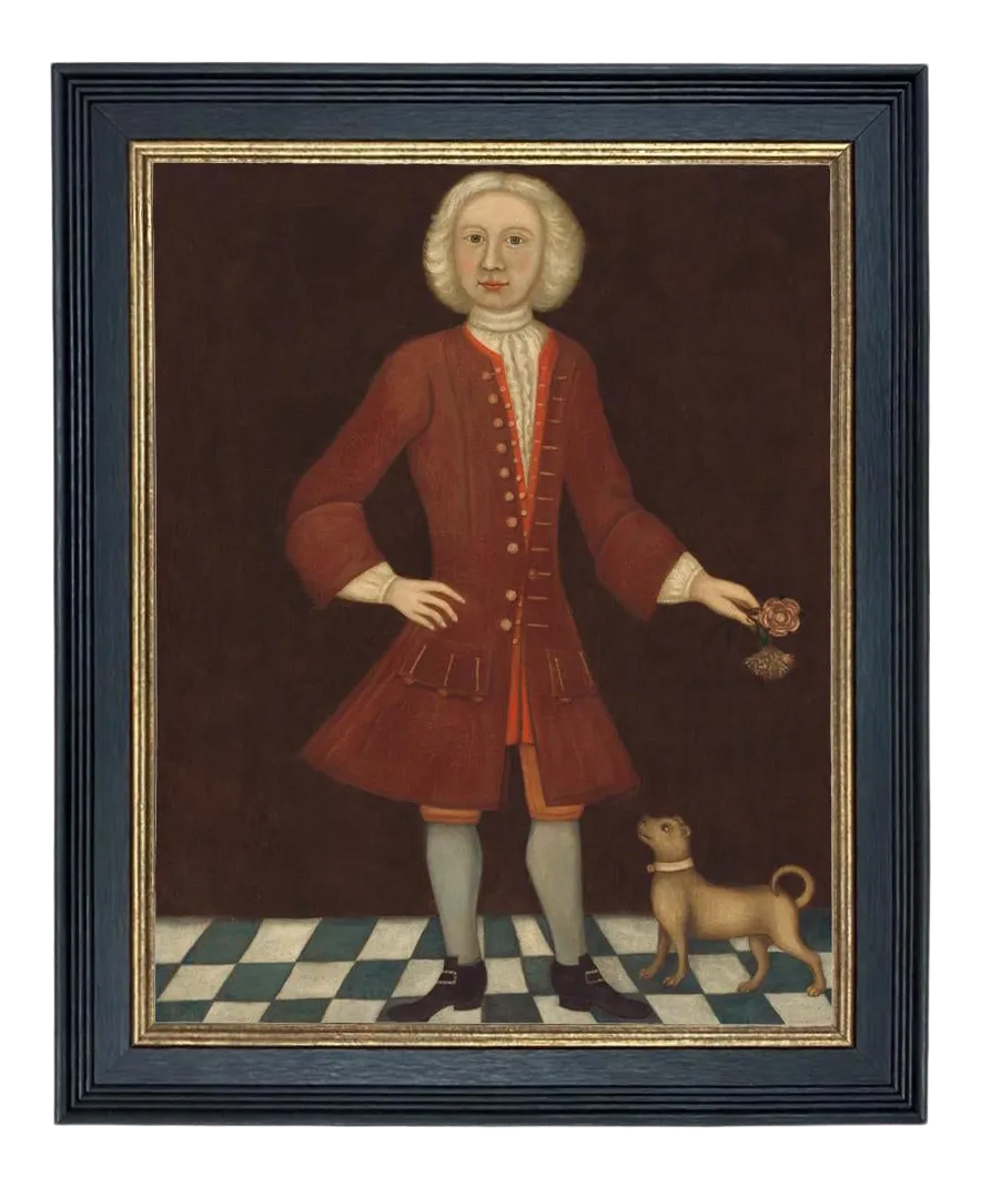 "Jonathan Bentham" Contemporary Folk Art Portrait Reproduction Print on ...