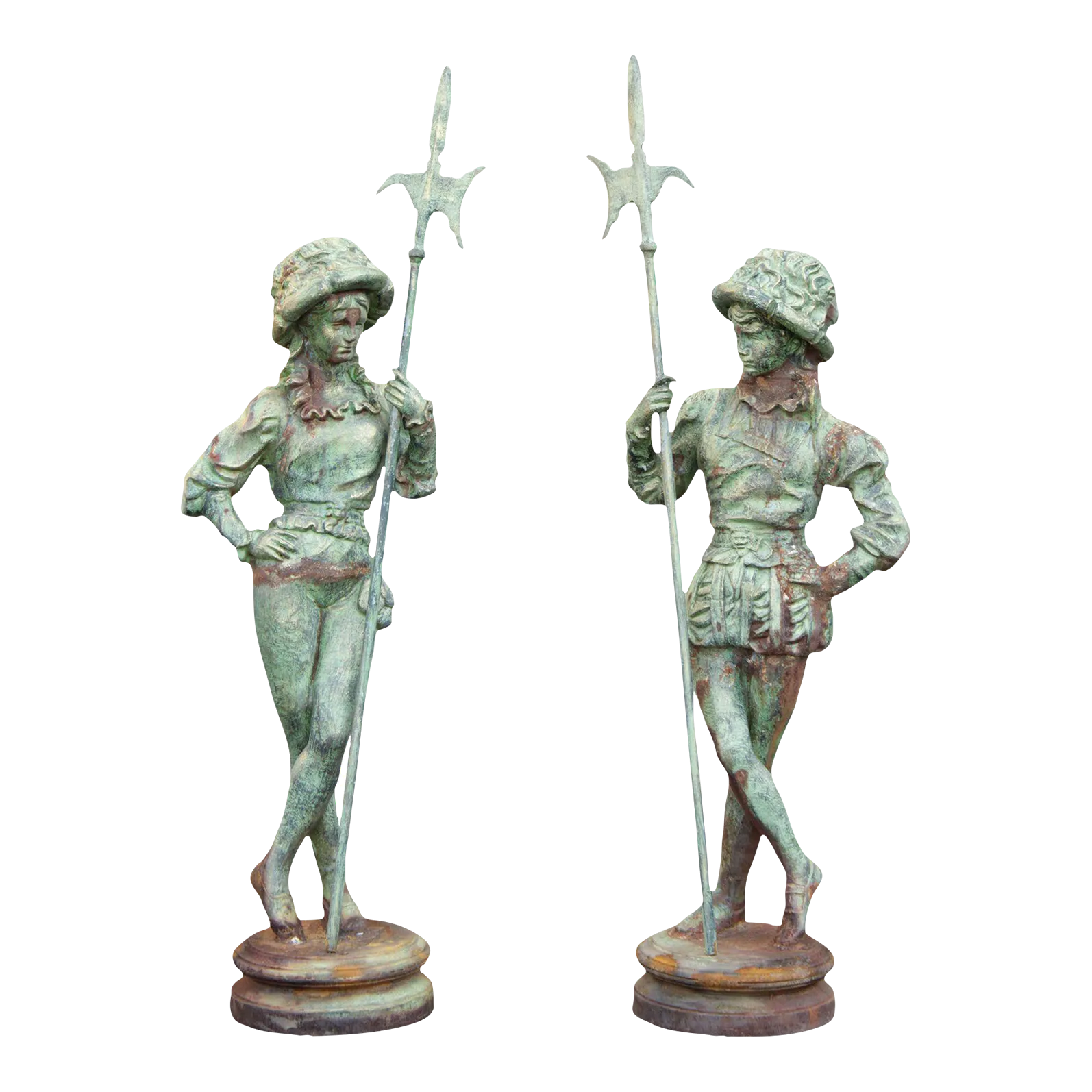 Early 20th Century French Renaissance Style Verdigris Cast Iron Garden ...