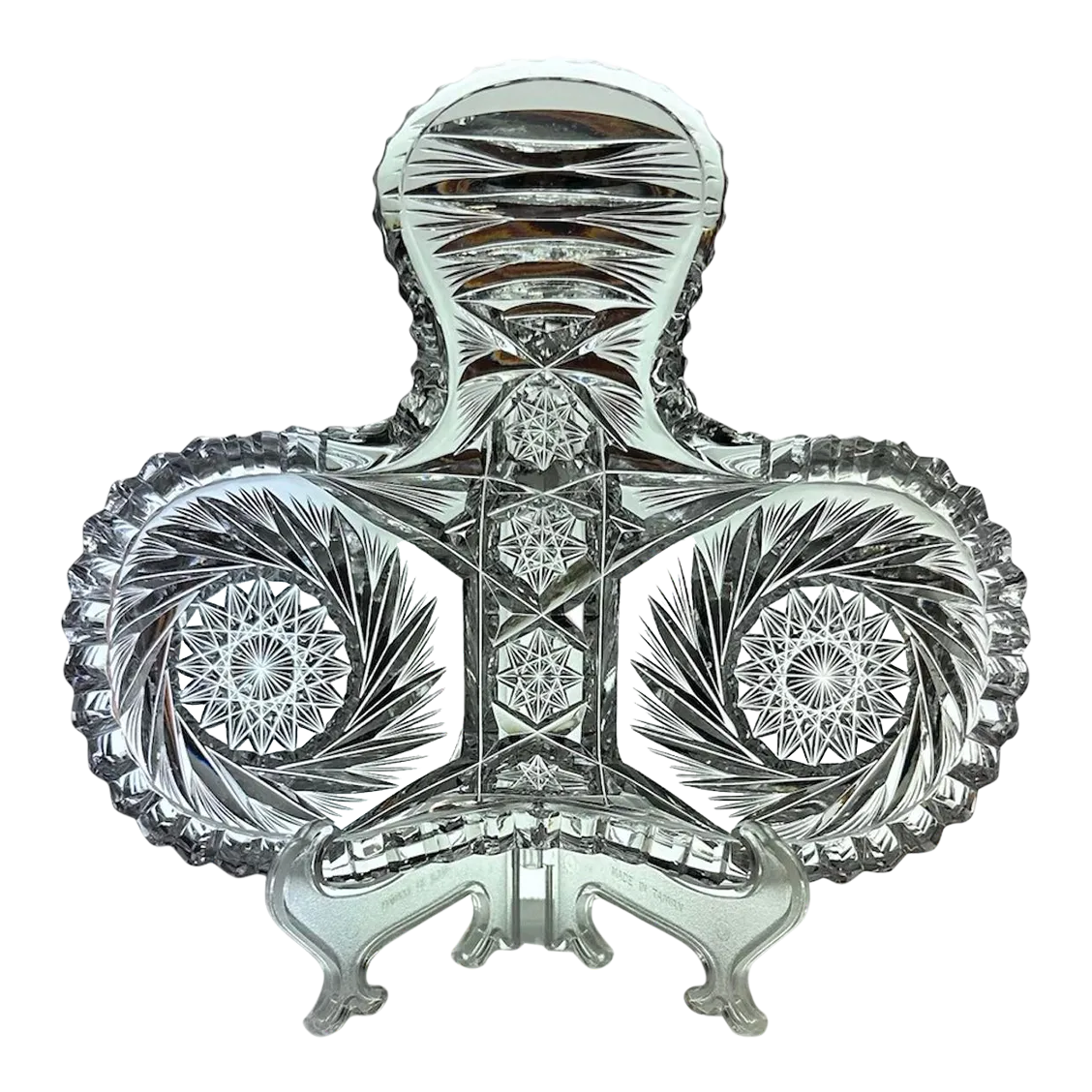 1907 American Brilliant Cut Crystal “Portia" Pattern Handled Bonbon ...