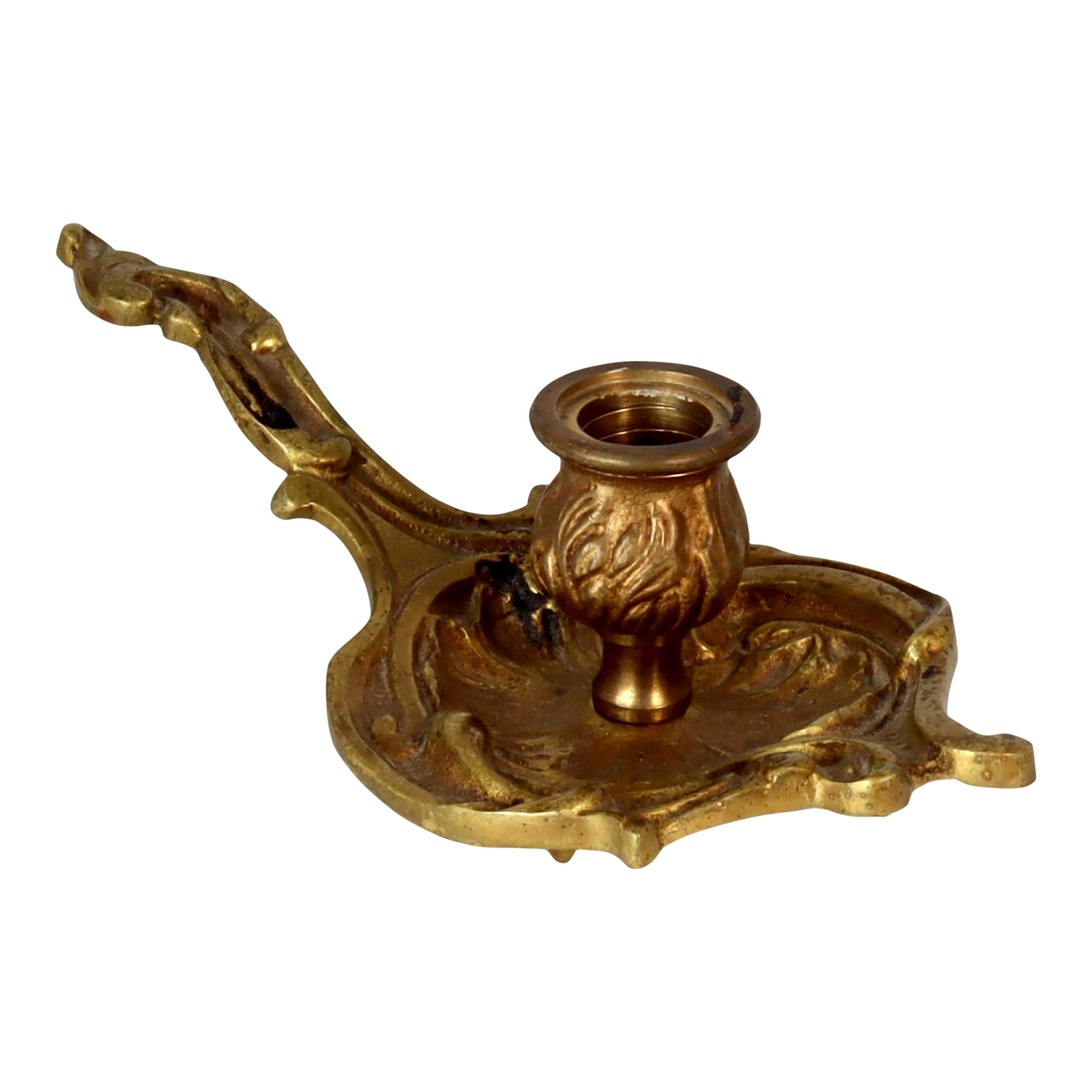 Antique French Bronze Chamber Candlestick | Chairish