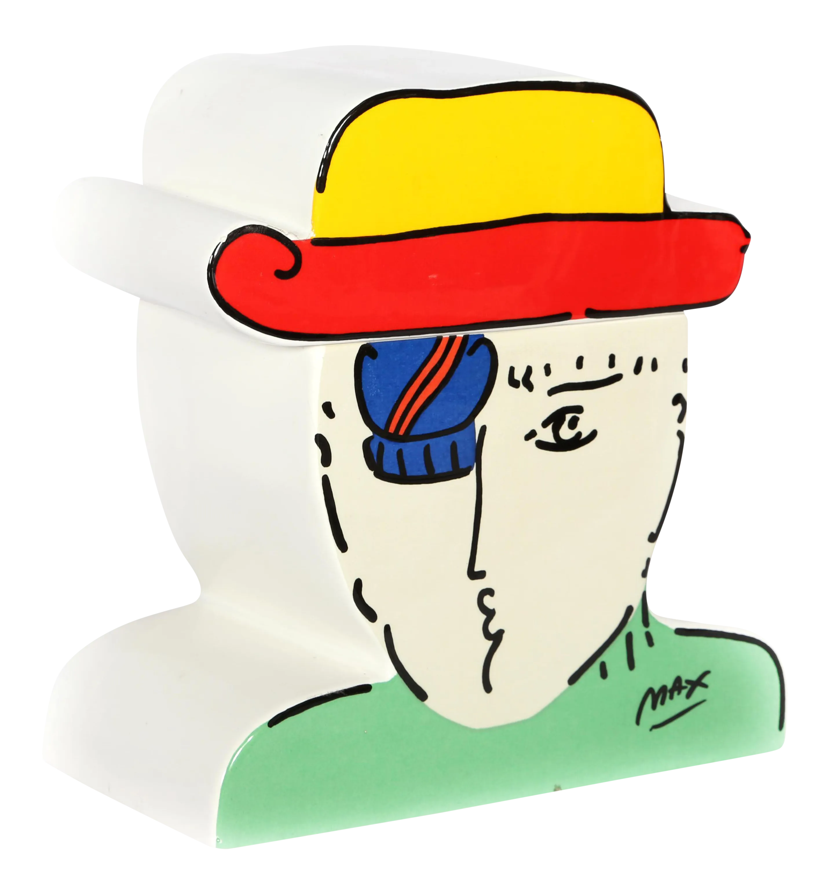 Peter Max "Zero" Cookie Jar | Chairish