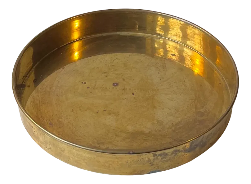 Danish Modern Circular Brass Serving Tray from Cawa, 1970s | Chairish