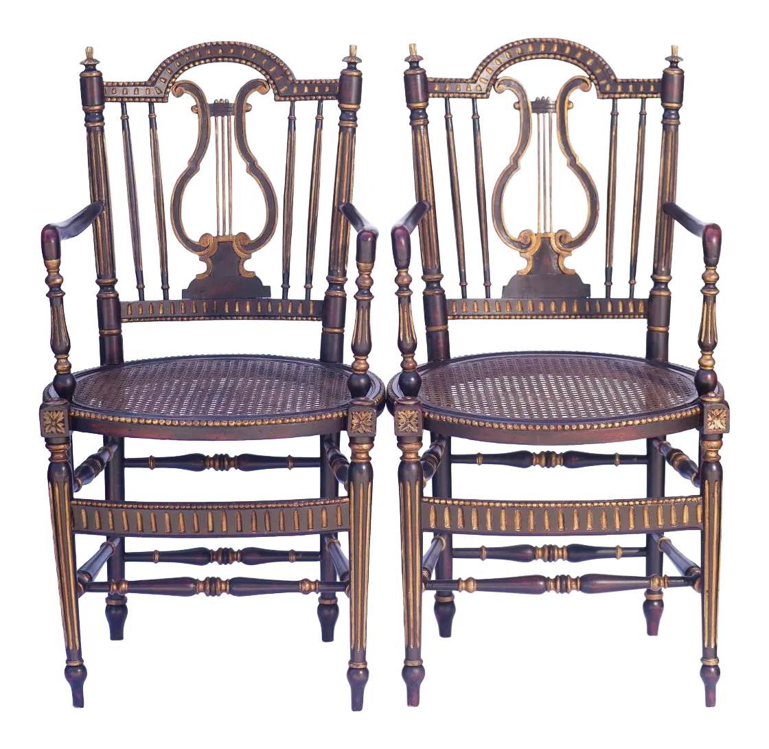 19th C. French Arm Chairs - a Pair | Chairish