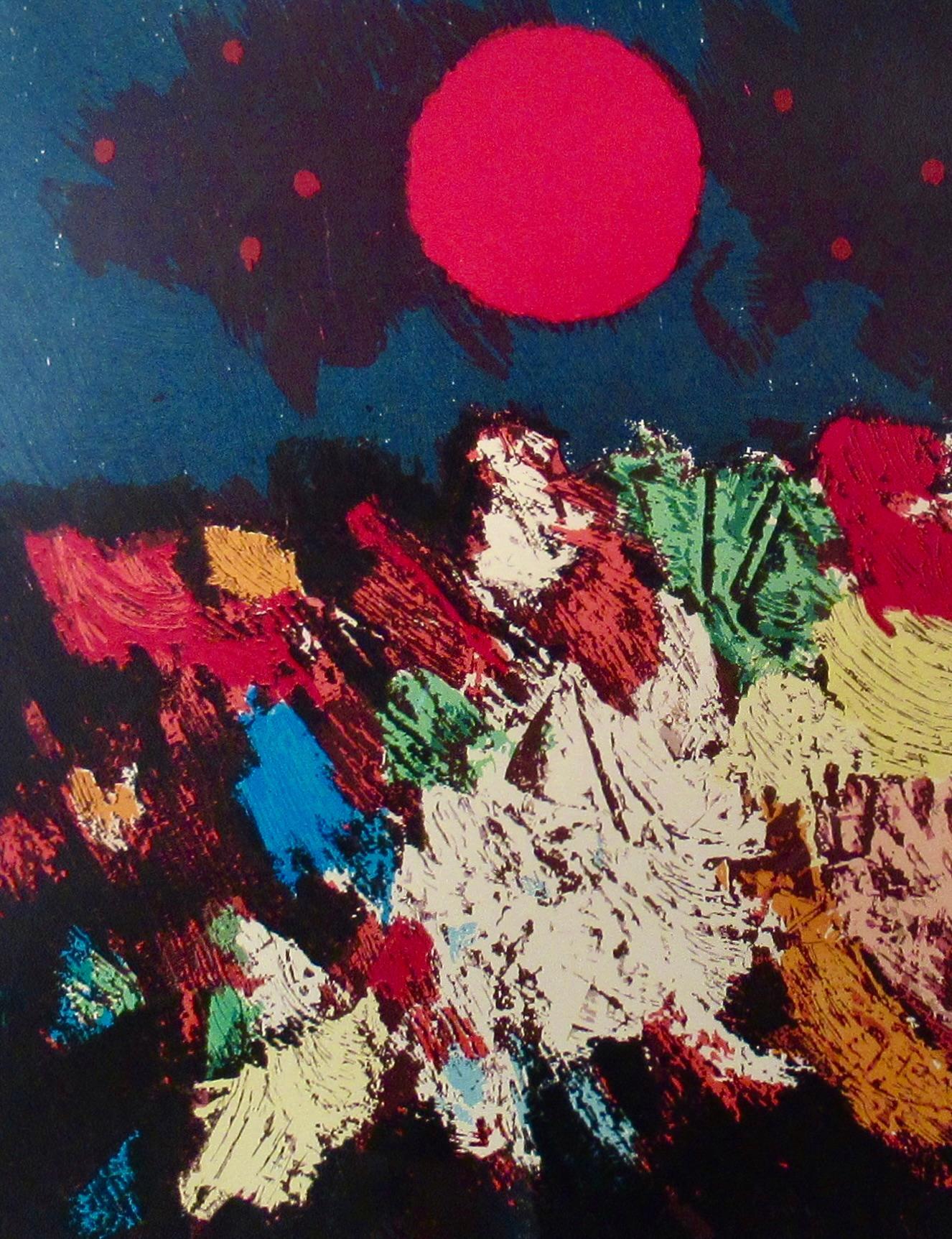 Mordecai Ardon Moon Rocks 1970 Reproduction Print