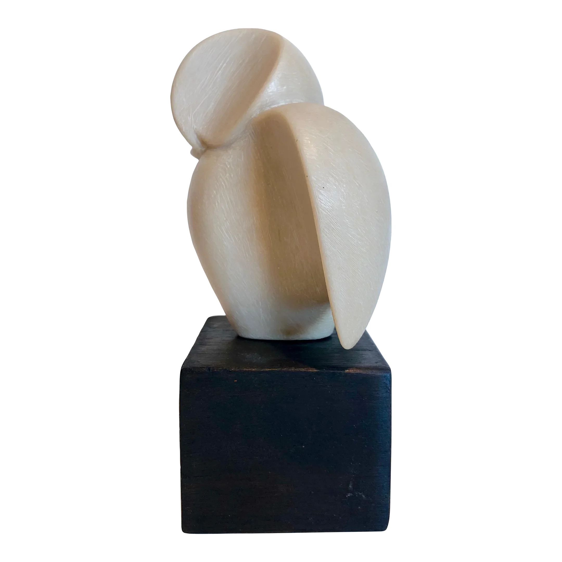 Joseph Martinek, Czech Art Deco Carved Natural Resin Cubist Owl Bird ...
