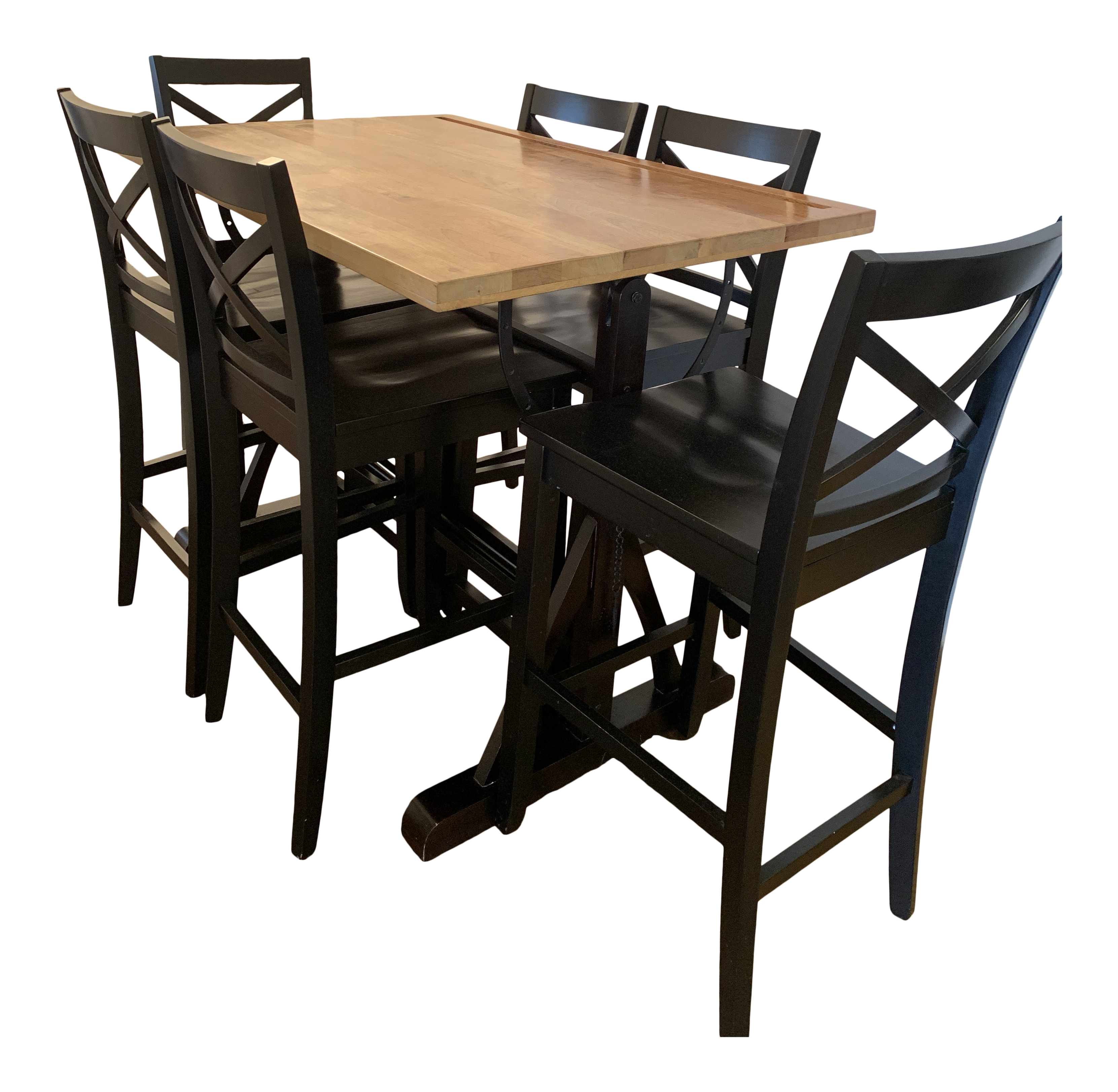 Small Bar Height Table And Chairs Room Dining Chandelier Crystal