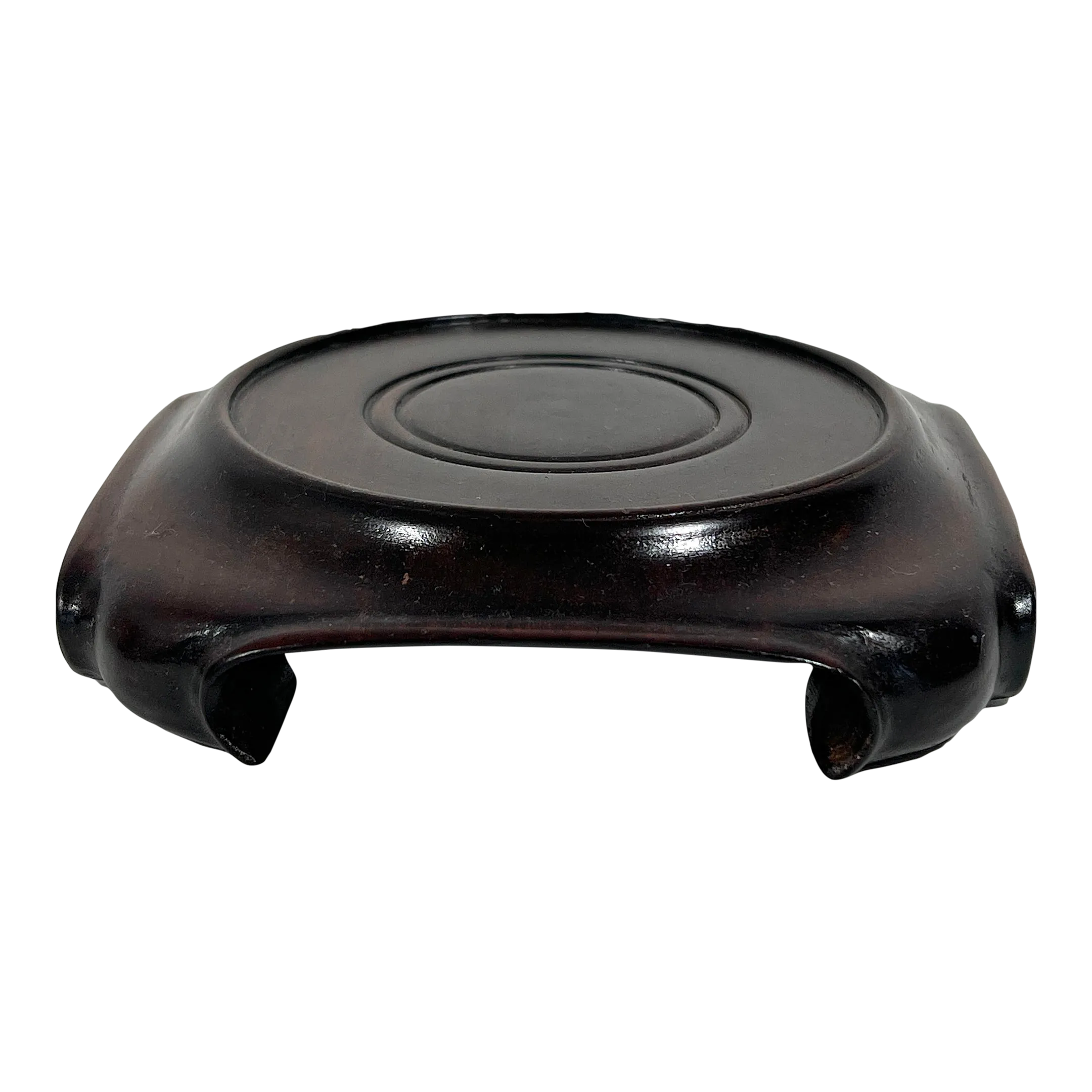 Vintage Hong Kong Ming Style Scroll Foot Rosewood Display Stand (3.4 ...