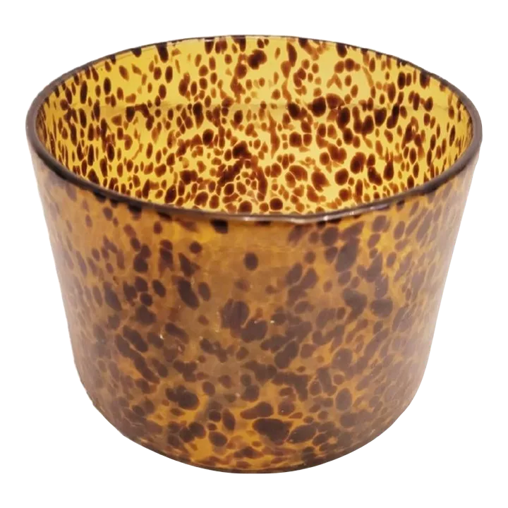 Huge Glass Tortoiseshell Round Extra Large Vase Vessel Bowl | Chairish