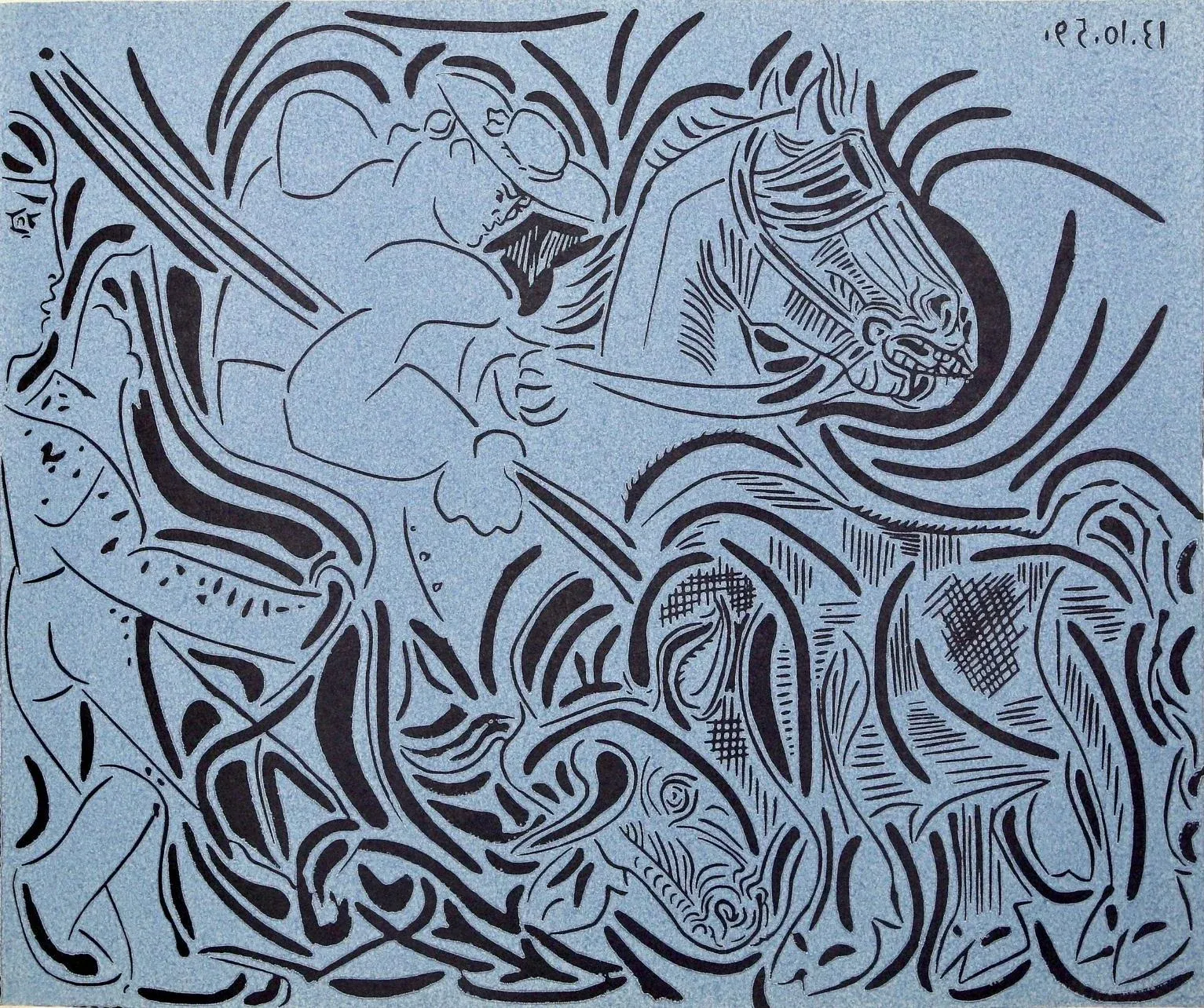 1960s Pablo Picasso, Lance Iii, Linogravures Print | Chairish