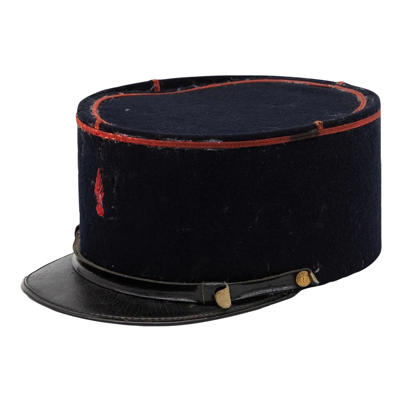 Vintage French Military Academy Officers Hat, Mid Century | Chairish