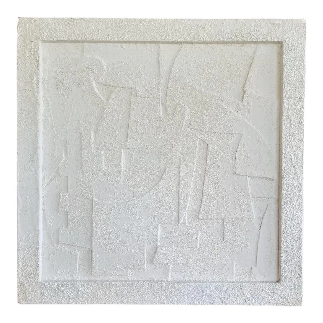Cubist Plaster Painting | Chairish
