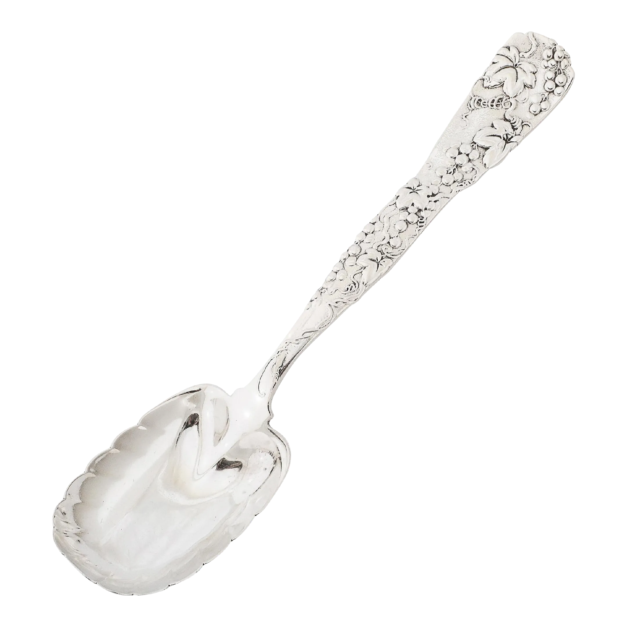 Tiffany and Co. 19th Century Sterling Silver Serving Spoon in "Vine W ...