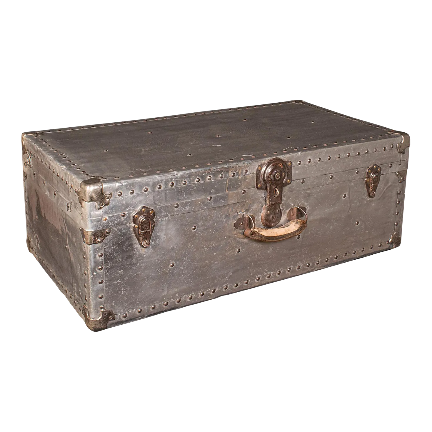 1910's Large Antique Shipping Chest | Chairish