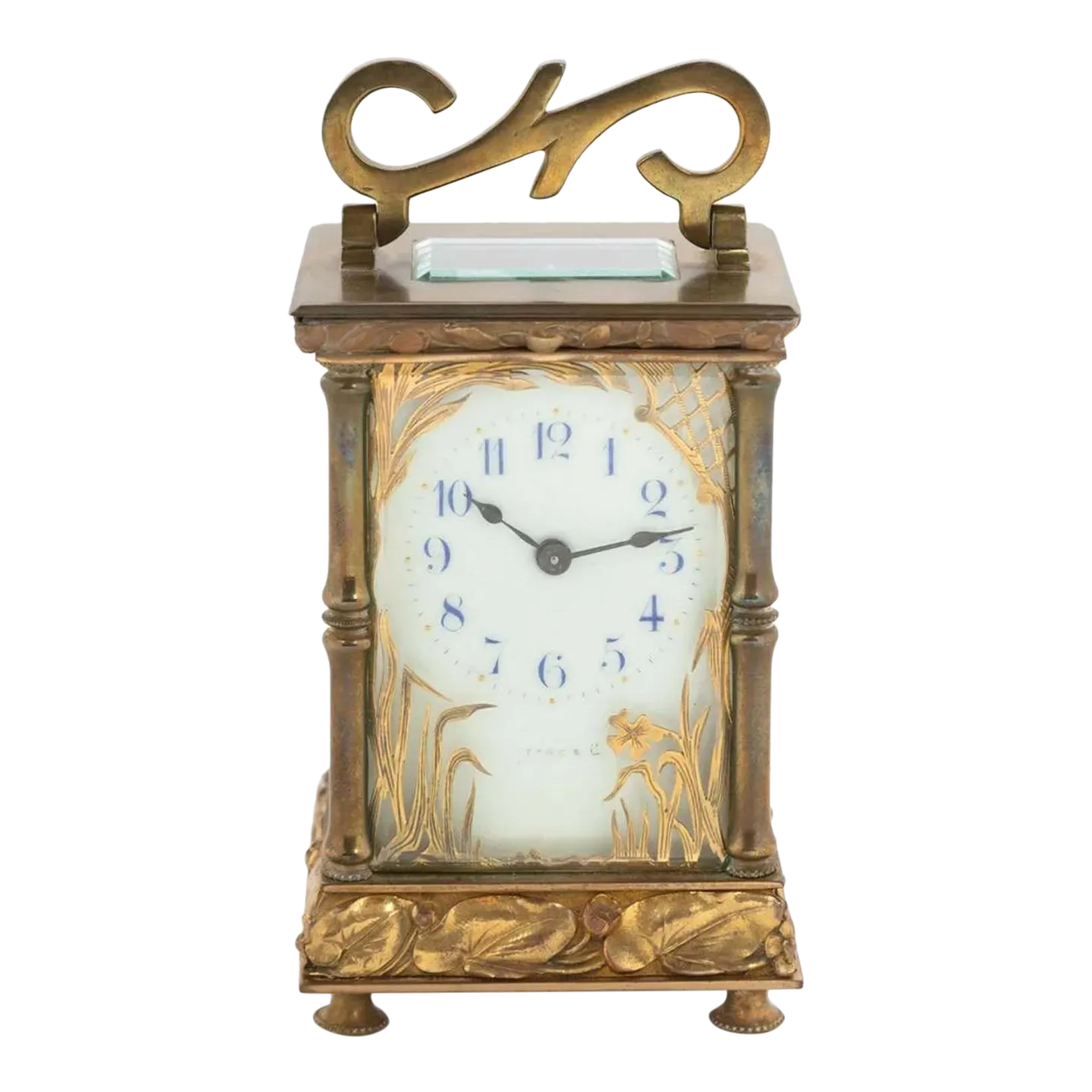 Mid 20th Century C.R Crookshank Brass and Glass Carriage Clock by ...