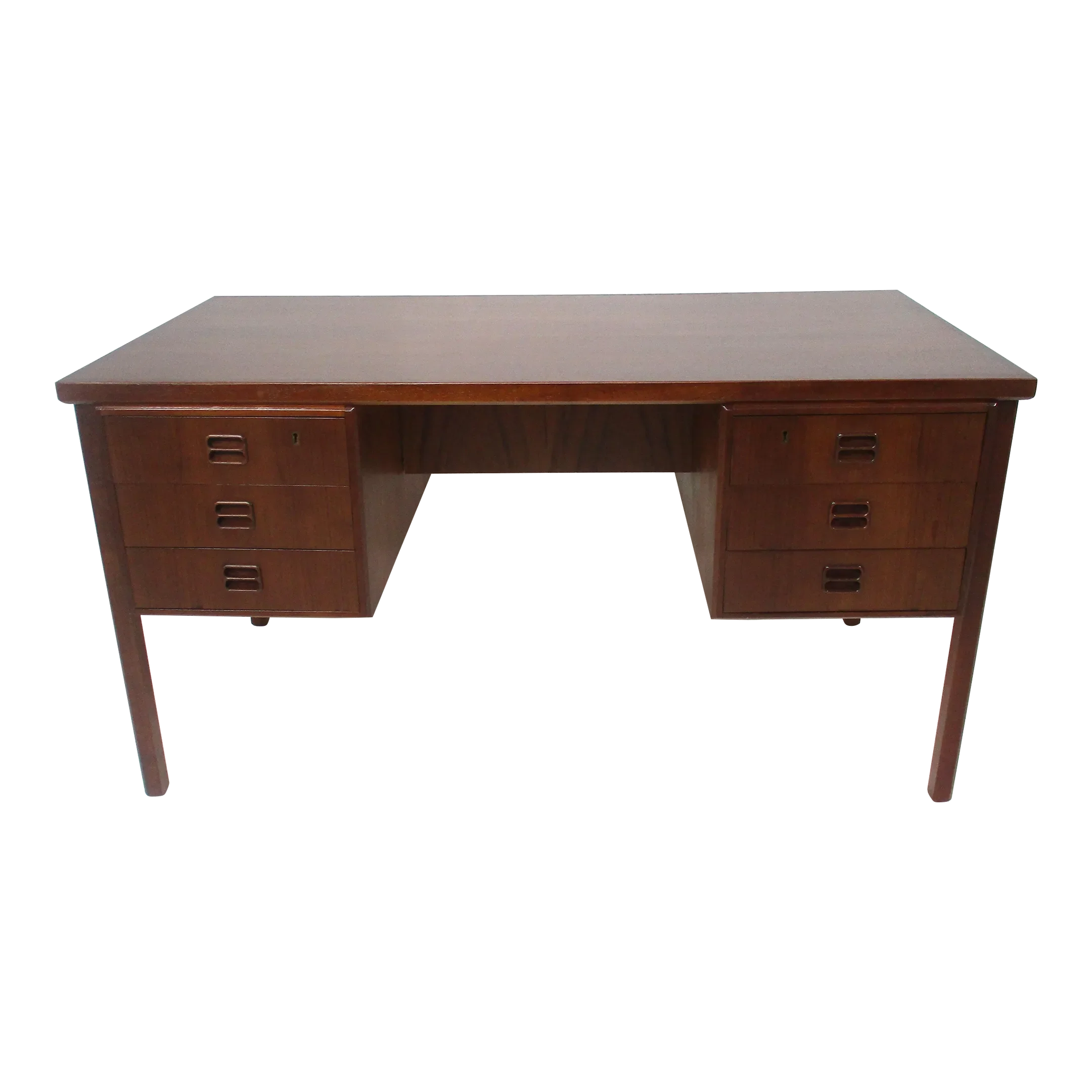 Arne Vodder Teak Desk With Bookcase Back by Sibast Denmark | Chairish
